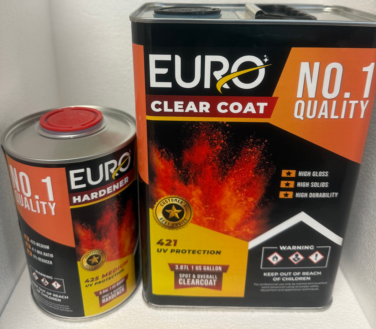 HS 2K High Gloss 4:1 Clear coat Gallon Easy to spray and color sand – Refinish Depot