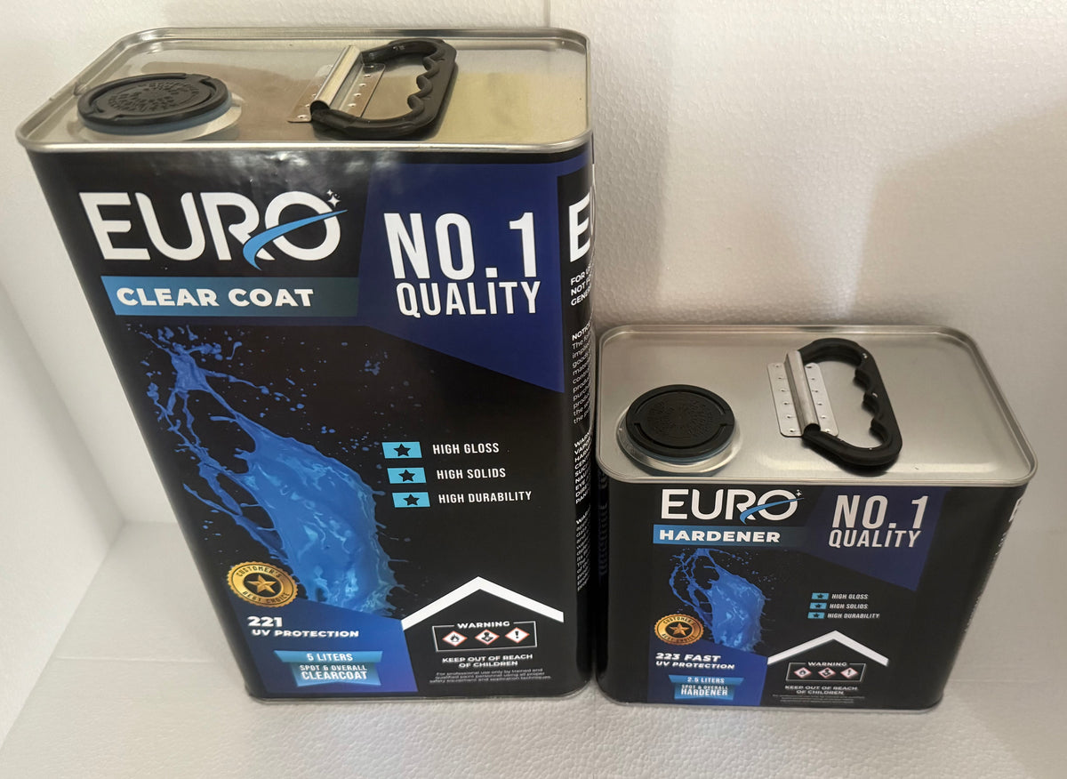 2K Euro 2:1 HS Clear Coat 54% High Solids Air Dry 7.5 Liter Kit UV Pro – Refinish Depot