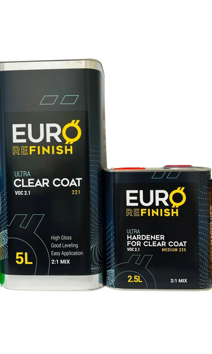 European 7.5L Urethane 2K Clear Coat 221 Mix ratio High Solids Excelle ...