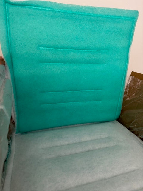 Paint Booth Intake Filter Pad 20" x 20" (20/case) Tacky Spray Booth Fi ...