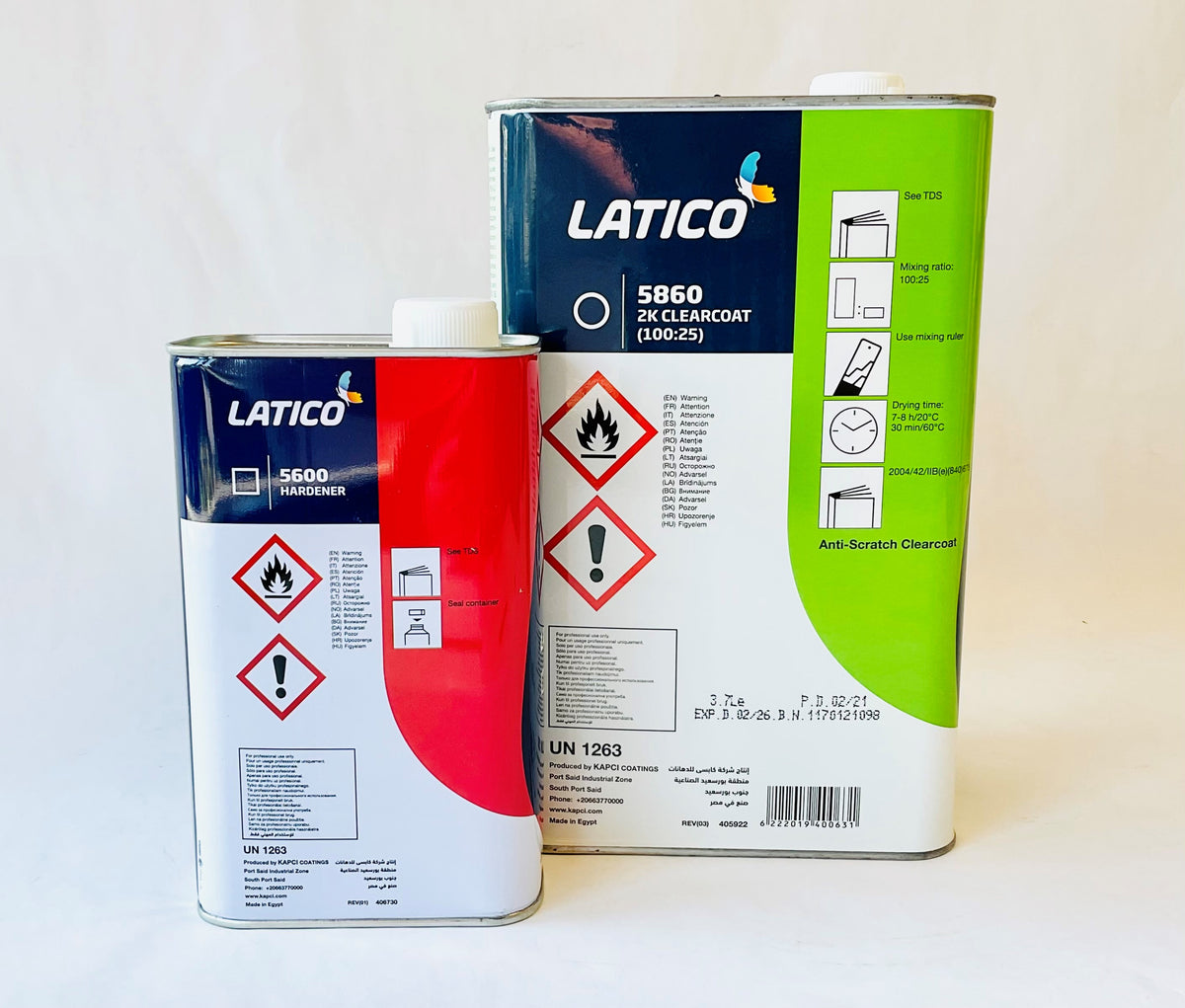 KAPCI Latico 5860 CLEAR COAT HIGH SOLIDS GALLON Kit 4:1 with Hardener ...